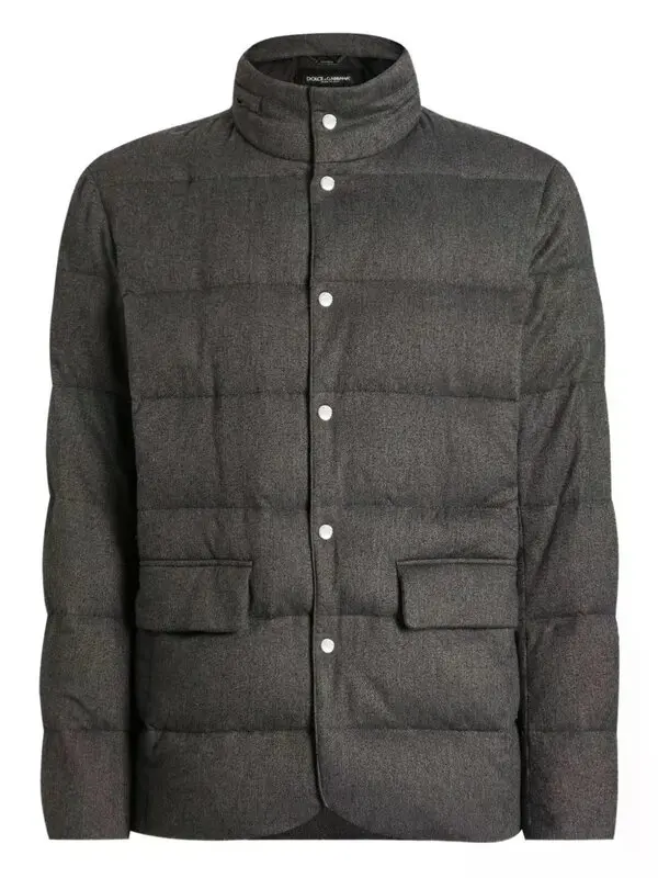 Dolce & Gabbana Quilted Down Jacket With High Neck