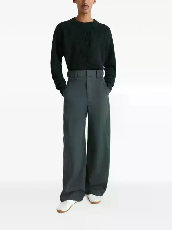 LEMAIRE Ribbed Wool Crewneck Sweatshirt