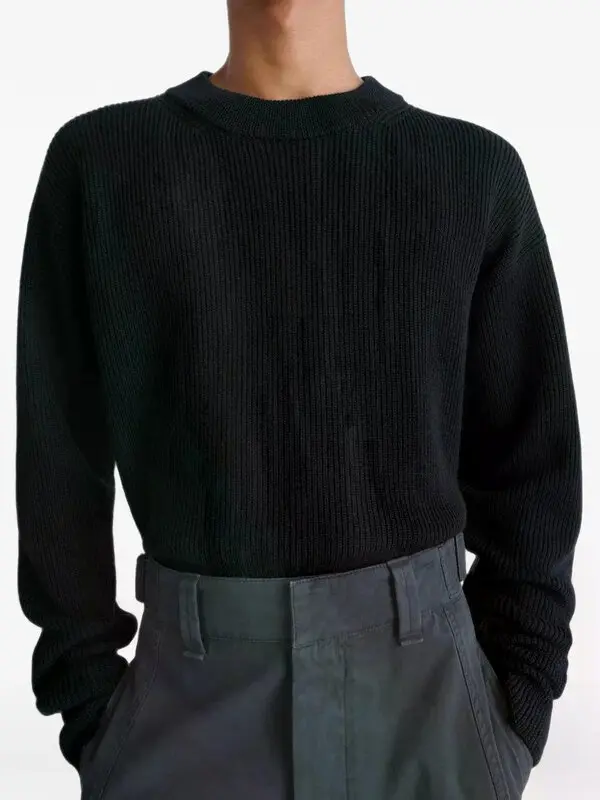 LEMAIRE Ribbed Wool Crewneck Sweatshirt