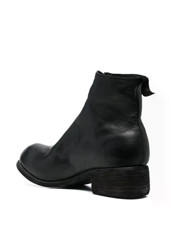 Guidi Horse Leather Zip-up Ankle Boots