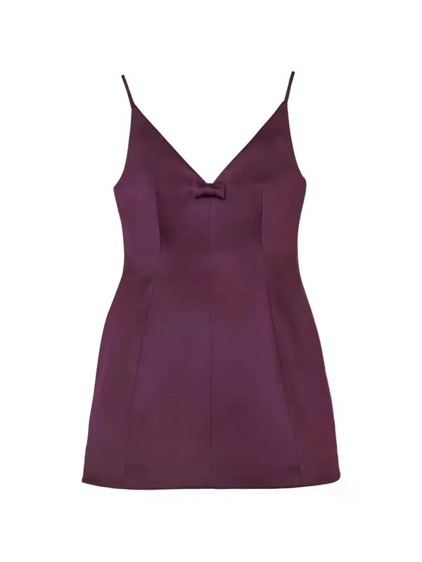 Marc Jacobs V-neck Mini Dress With Bow Embellishment - Red