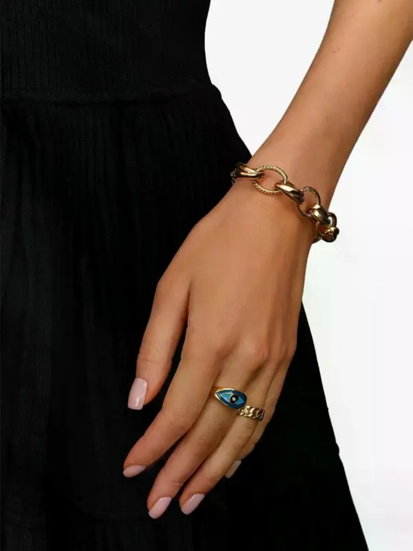 NIALAYA JEWELRY Tone Mixed-link Bracelet With Twisted Chain Detail
