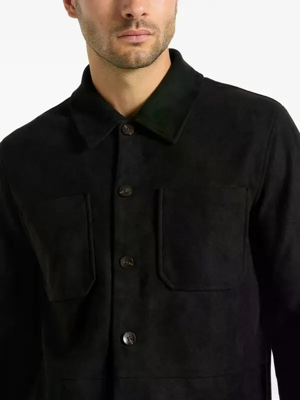 Manière De Voir Thomas Long Sleeve Shirt Jacket - Black
