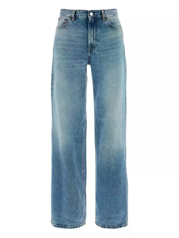 Destin Korea Jeans Wide Leg High Rise Denim