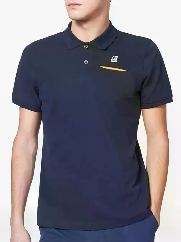 K-WAY Briac Pocket Logo Polo Shirt - Blue