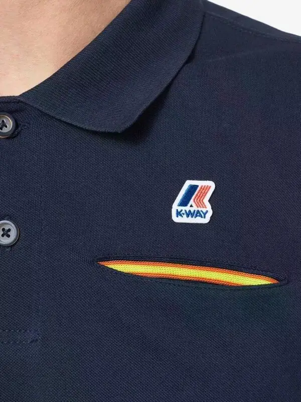 K-WAY Briac Pocket Logo Polo Shirt - Blue