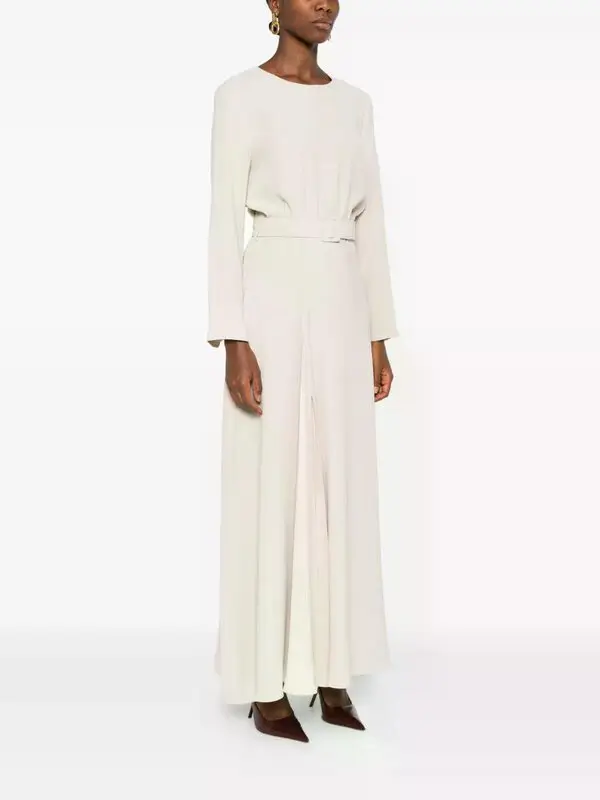 P.a.r.o.s.h Belted Keyhole Neck Dress