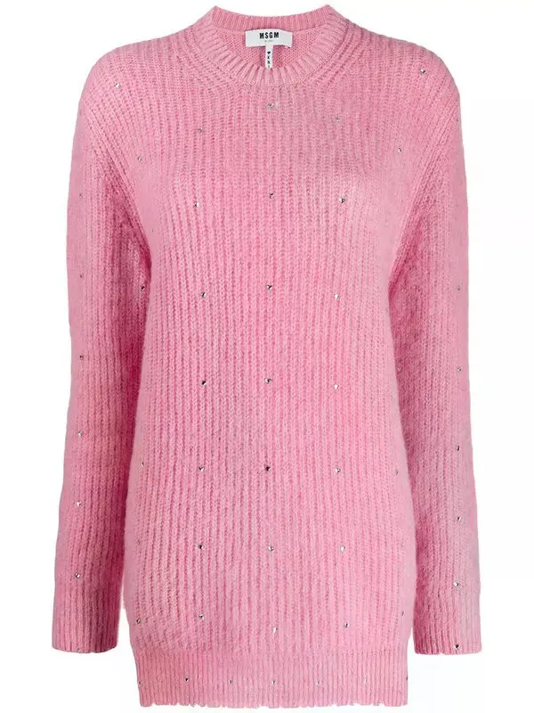MSGM Crystal Embellished Jumper
