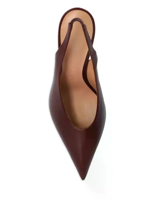 Attico 11mm Slingback Pointed-toe Pumps - Red