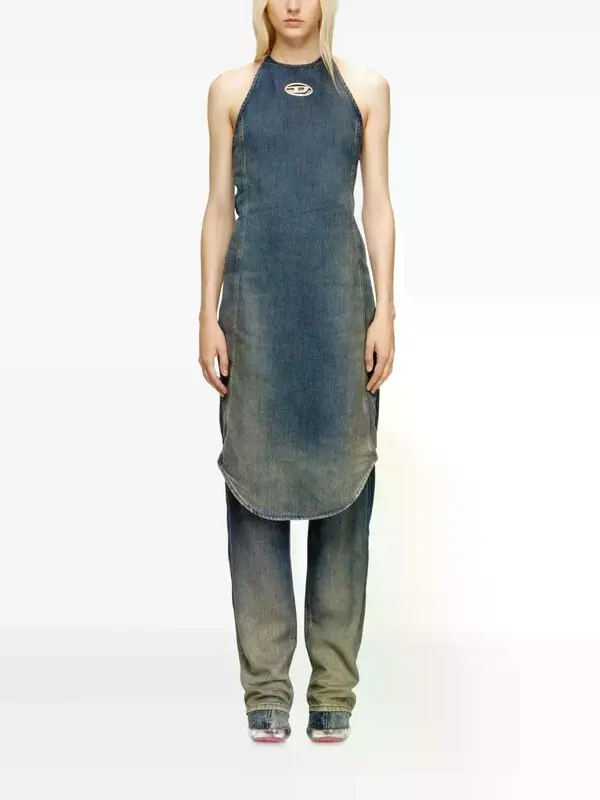 DIESEL® De-cynthia-s Halter Neck Denim Jumpsuit