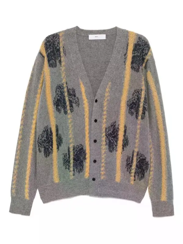 Toga Graphic-print Cardigan - Grey