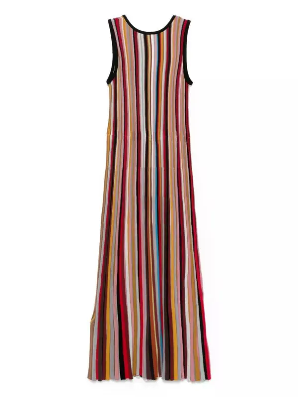 Paul Smith Striped Ribbed Knit Maxi Dress
