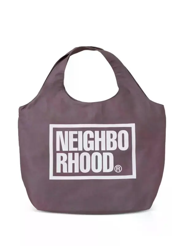 NEIGHBORHOOD Logo Print Tote Bag - Grey