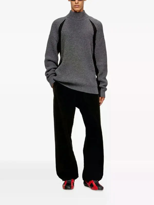 DIESEL® K-lollo-tn Ribbed Panel Jumper - Grey
