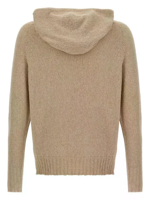 MA'RY'YA Hooded Side-split Sweater