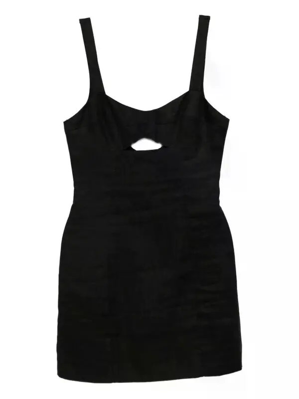 REFORMATION Belma Linen Dress - Black