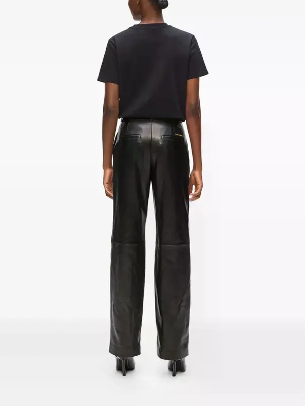 Karl Lagerfeld Leather Logo Pants
