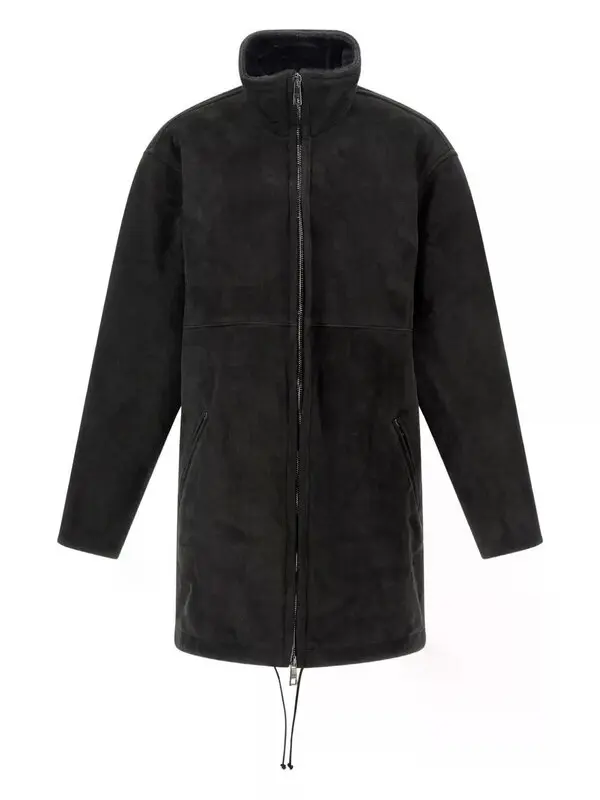 GIORGIO BRATO High-neck Leather Jacket - Black