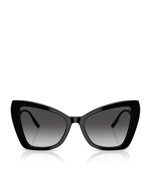 Dolce & Gabbana Acetate Cat Eye Sunglasses With Lace Detail - Black
