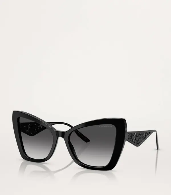 Dolce & Gabbana Acetate Cat Eye Sunglasses With Lace Detail