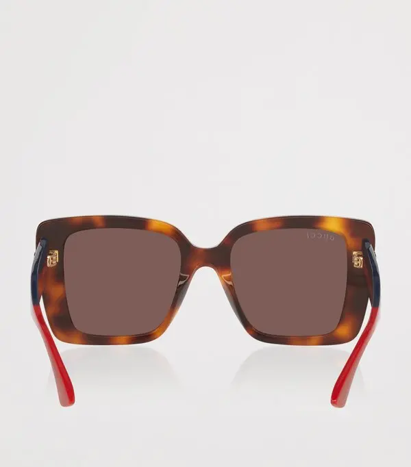 Gucci Acetate Square Frame Sunglasses - Brown