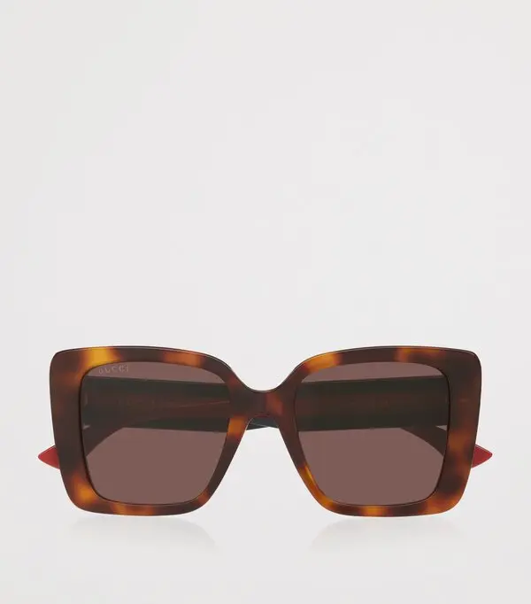 Gucci Acetate Square Frame Sunglasses - Brown