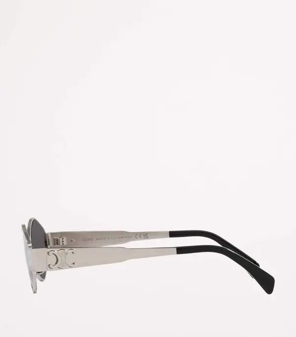 Celine Metal Triomphe Geometric Sunglasses - Grey