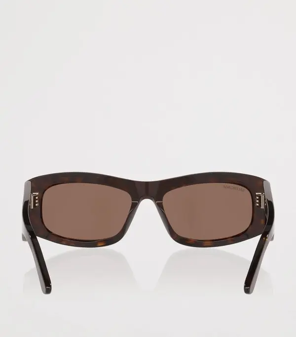 Balenciaga Tortoiseshell Rectangular Sunglasses - Brown