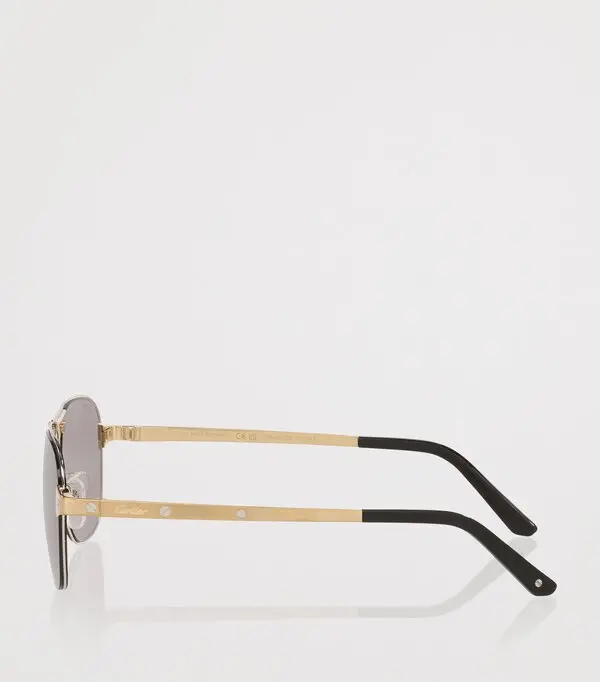 Cartier Rectangular Aviator Sunglasses