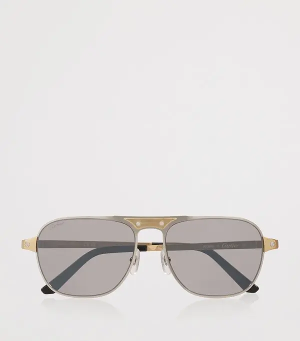 Cartier Rectangular Aviator Sunglasses