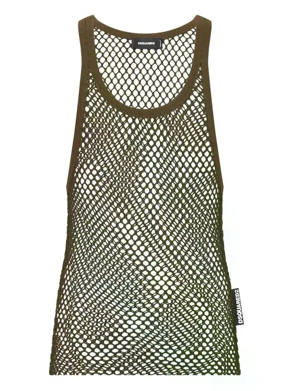 Dsquared2 Vogatore Mesh Tank Top - Brown