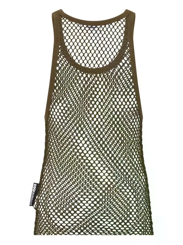 Dsquared2 Vogatore Mesh Tank Top - Brown