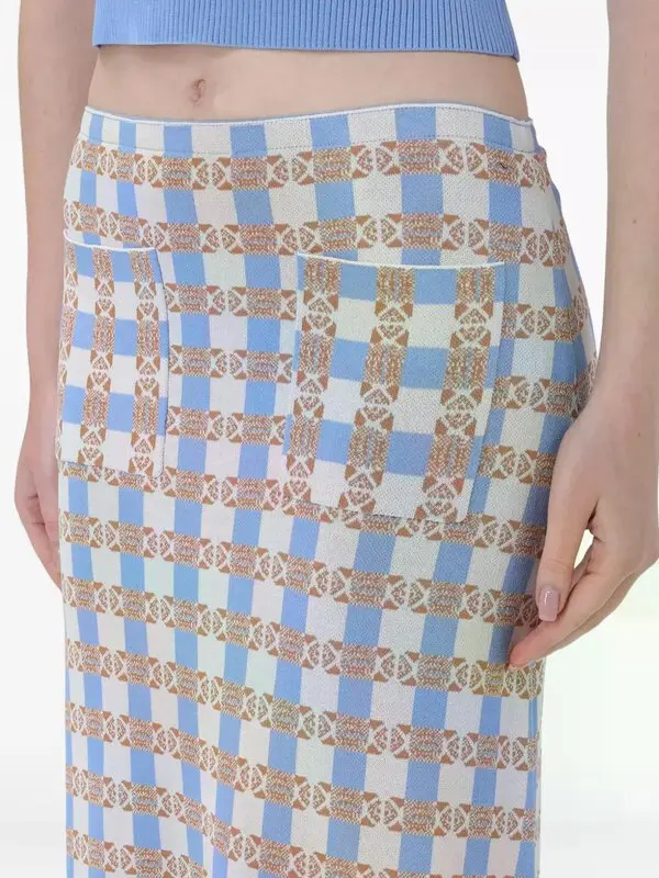 Baum Und Pferdgarten All-over Pattern Fringed Midi Skirt