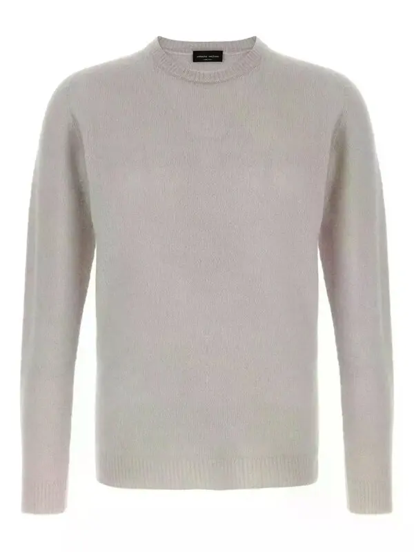 ROBERTO COLLINA Crew Neck Long Sleeve Knit - Grey