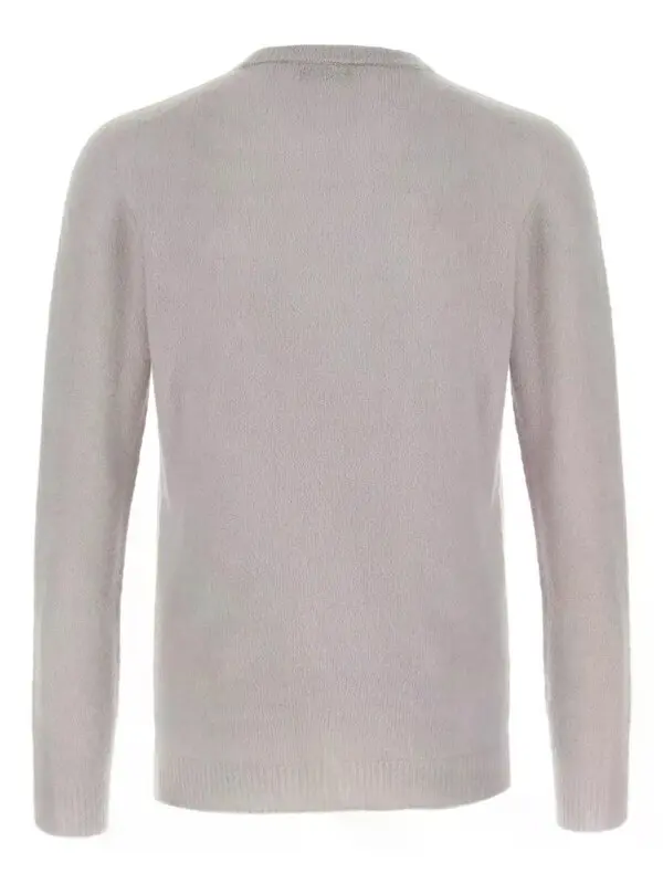 ROBERTO COLLINA Crew Neck Long Sleeve Knit - Grey
