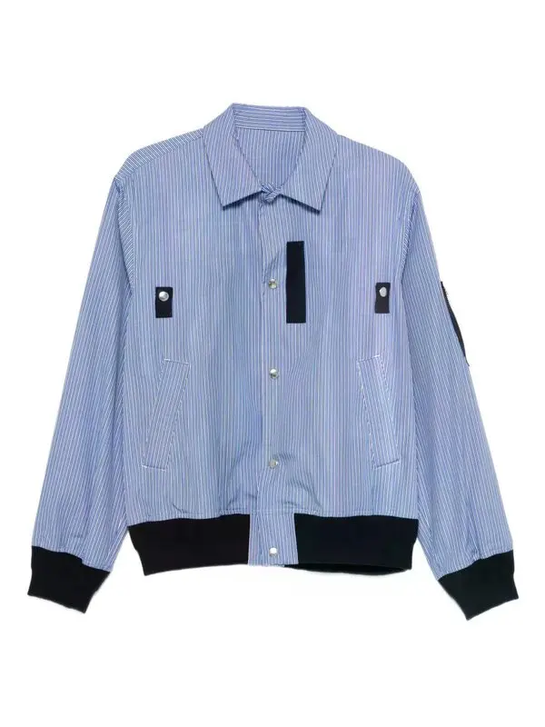 Sacai Striped Panelled Bomber Jacket