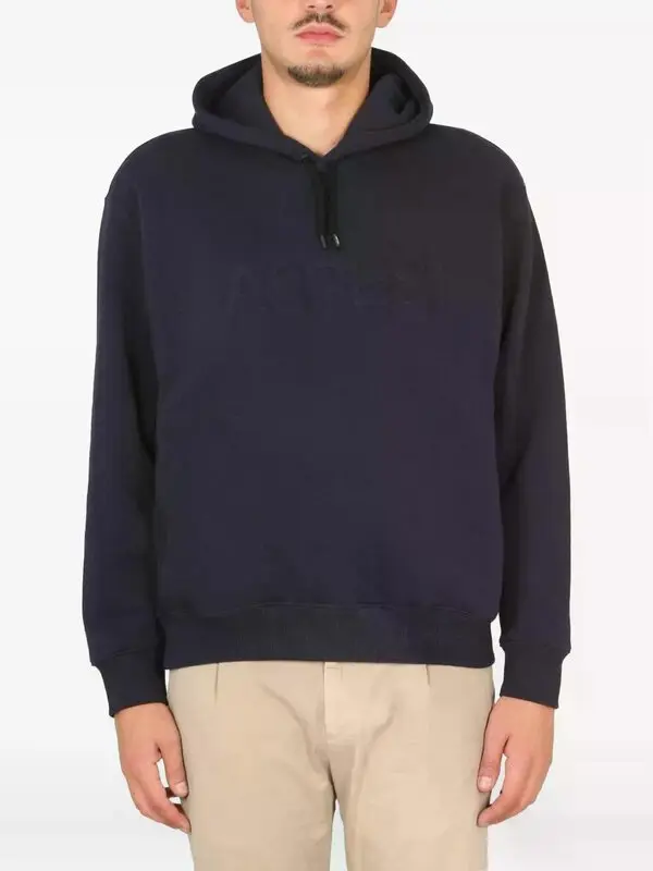 Aspesi Embossed Logo Cotton Hoodie