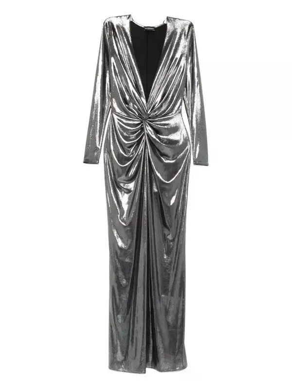 ROSERRY Metallic Twist-front Maxi Dress