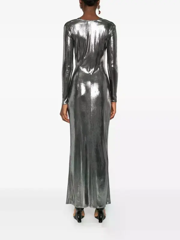 ROSERRY Metallic Twist-front Maxi Dress