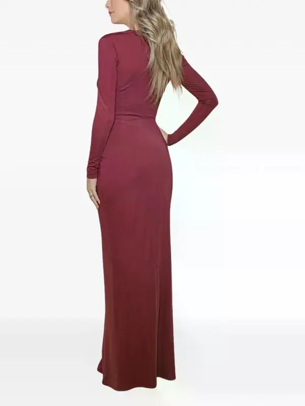 ROSERRY Mallorca Flower Embellished Twist-front Maxi Dress - Red