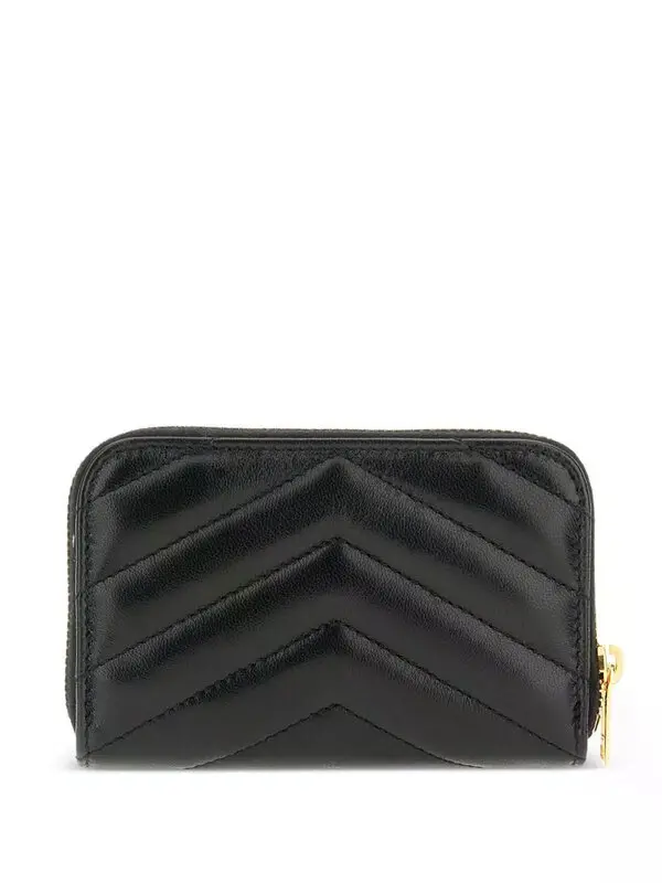 Saint Laurent Cassandre Quilted-leather Zip Wallet