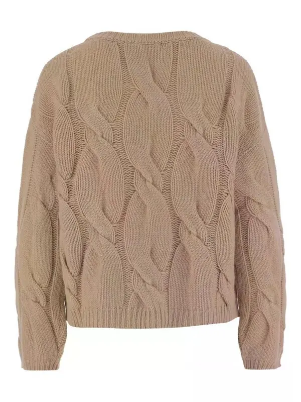 Bruno Manetti Cable Knit Crew Neck Sweater