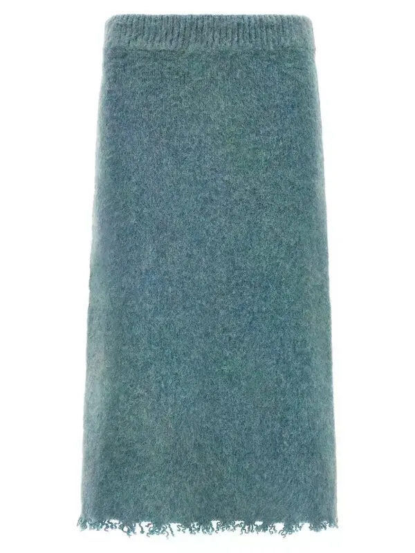 JIL SANDER Knitted Midi Skirt With Elastic Waistband