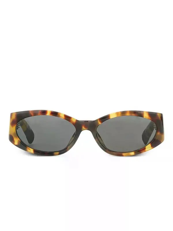 Linda Farrow X Jacquemus Oval Sunglasses - Brown
