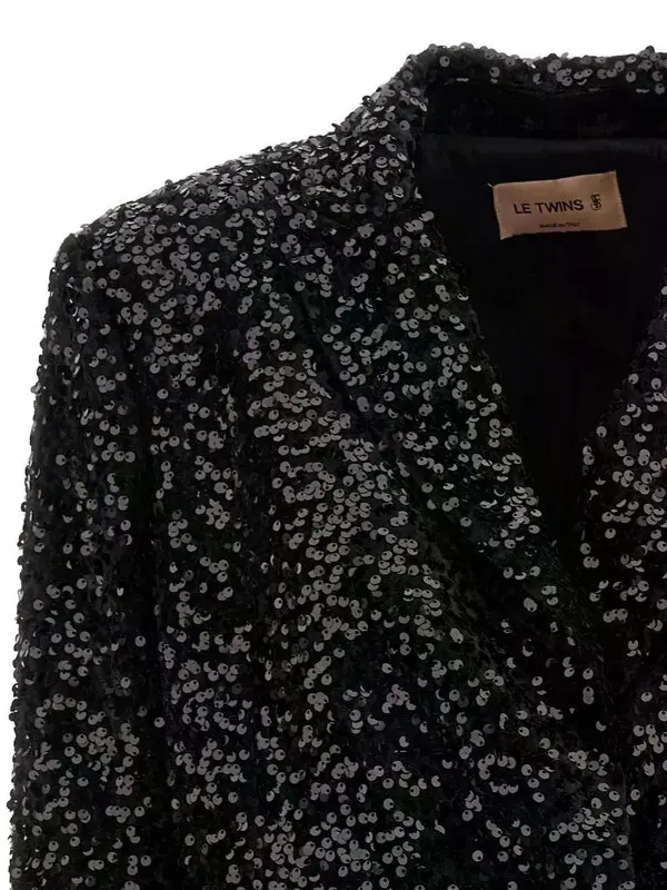 LE TWINS Double-breasted Sequin Blazer