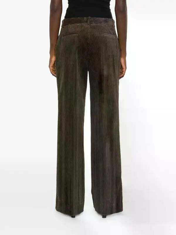 P.a.r.o.s.h Corduroy Straight-leg Trousers - Green