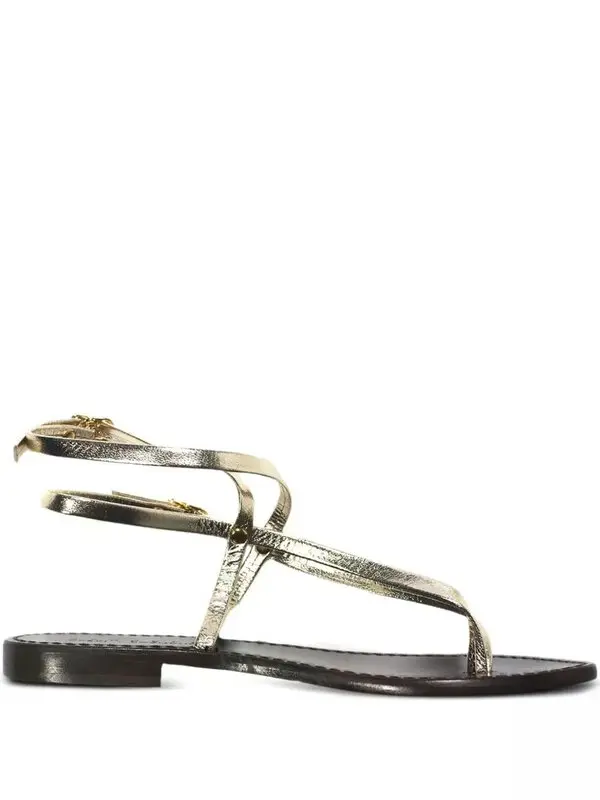 CAPRI POSITANO SANDALS Leather Ankle Strap Sandals