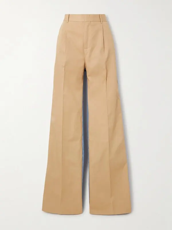 BETTTER Cotton-twill And Denim Straight-leg Trousers - Brown