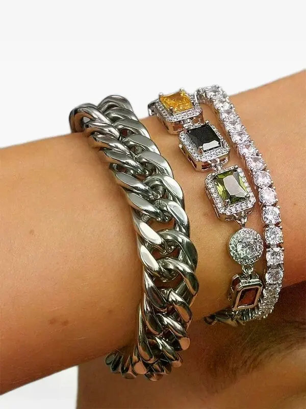 NIALAYA JEWELRY Gemstone Bracelet With Cubic Zirconia