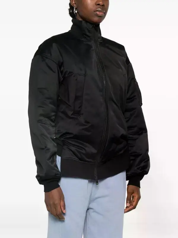 Y3 Long-sleeved Bomber Jacket With Zip Detailing